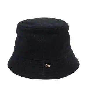 Gucci Reversible Gg Logo Buckle Hat - Cream