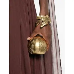 Cult Gaia Metallic Pomegranate Mini Bag - Gold