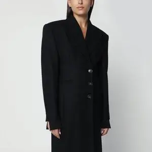 Andamane Single-breasted Coat With Structured Shoulders