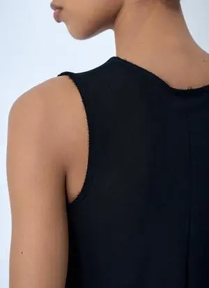RIER Sleeveless Mesh Midi Dress