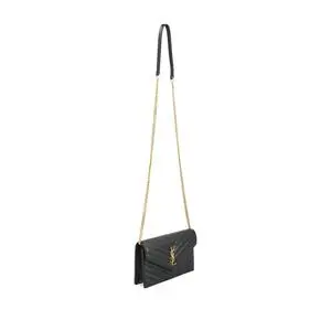 Saint Laurent Leather Quilted Mini Bag - Black