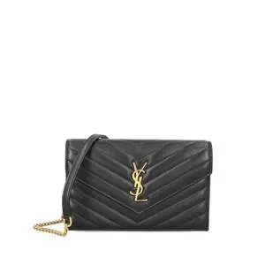 Saint Laurent Leather Quilted Mini Bag - Black