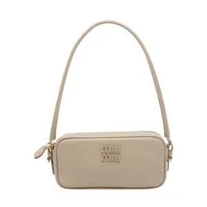 Miu Miu Logo Shoulder Bag - Cream