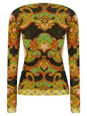 Etro Double-layer Mesh Patterned Sweater - Multicolor
