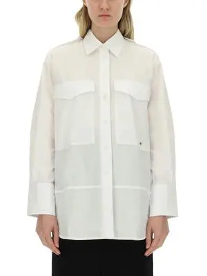 Victoria Beckham Oversize Pocket Shirt - White