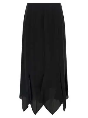 Valentino Garavani Crêpe De Chine Skirt - Black