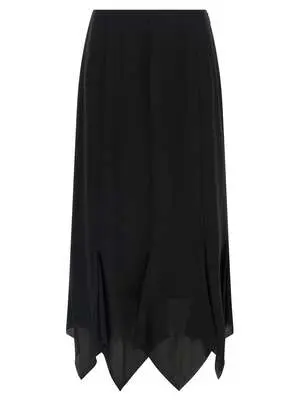 Valentino Garavani Crêpe De Chine Skirt - Black