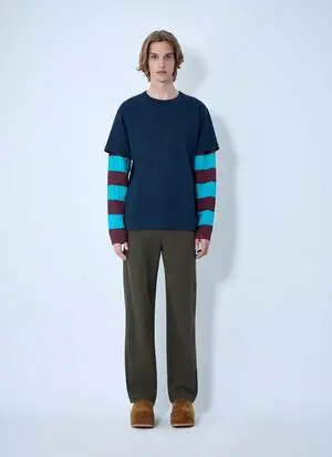 Dries Van Noten Contras Sleeves T-shirt - Blue