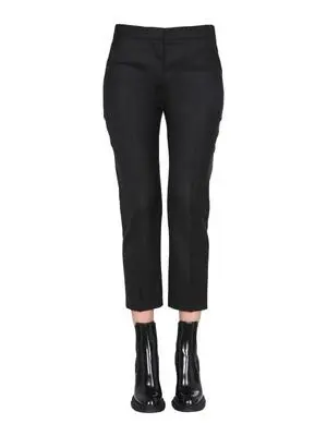Alexander McQueen Cropped Trousers - Black