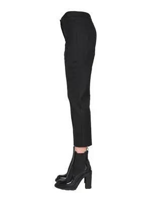 Alexander McQueen Cropped Trousers - Black