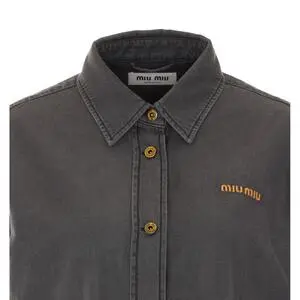 Miu Miu Denim Shirt - Gray