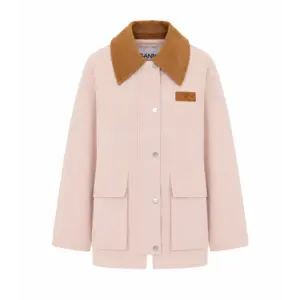 GANNI Jacket In Twill - Pink