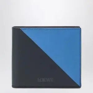 Loewe Loewe Flag Bifold Wallet In Deep Navy Blue / Royal Azure Leather Men Multicolor