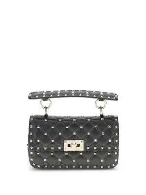 Valentino Garavani Rockstud Spike Mini Top Handle Bag In Nappa - Black