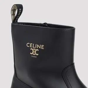 Celine Zipped Calf Leather Boots