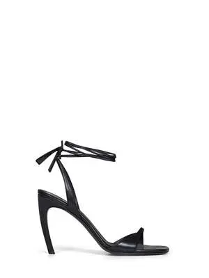 Attico Black Nappa Leather Ora Sandals - Multicolor
