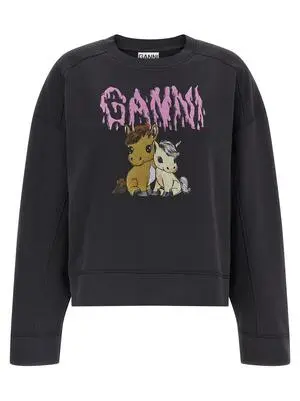 GANNI Isoli Sweatshirt - Black