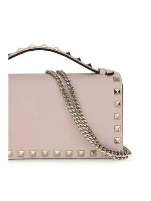 Valentino Garavani Rockstud Chain Wallet - Pink