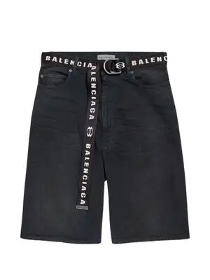 Balenciaga Denim Shorts Bottoms For Men