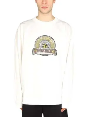 DIESEL® Logo Patch Sweatshirt - White