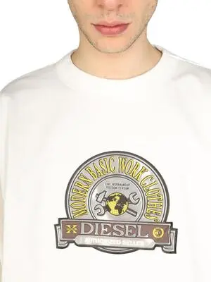 DIESEL® Logo Patch Sweatshirt - White