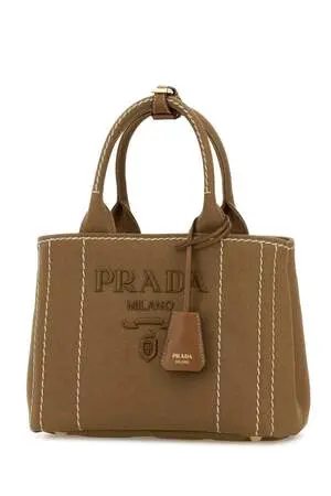 Prada Camel Canvas Handbag