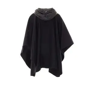 Moncler Hooded Belted Cape - Black