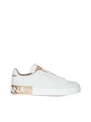 Dolce & Gabbana Portofino Sneaker In Calfskin - Multicolor