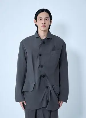 VIVIENNE WESTWOOD Asymmetrical Wool Blazer - Gray