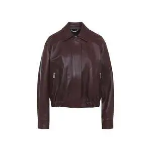 Versace Bufalo Leather Blouson - Red