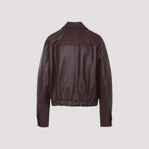 Versace Buffalo Leather Blouson - Red
