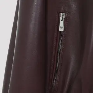 Versace Buffalo Leather Blouson - Red