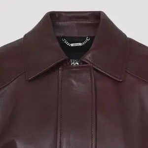 Versace Buffalo Leather Blouson - Red