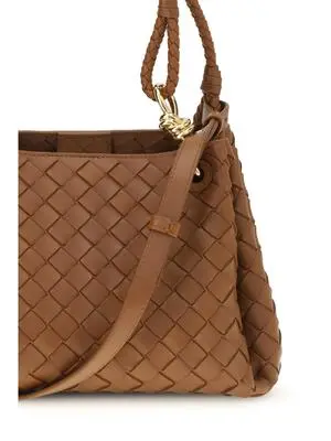Bottega Veneta Intrecciato Shoulder Bag - Brown