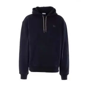 Burberry Reilly Hoodie With Check Patch - Black