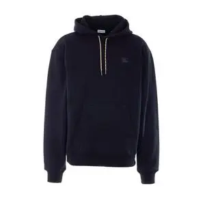 Burberry Reilly Hoodie With Check Patch - Black