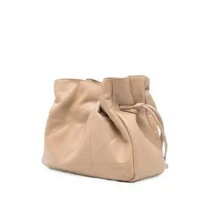 Saint Laurent Leather Quilted Cassandre Shoulder Bag - Cream