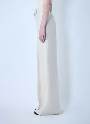 Max Mara Badesse Tailored Linen Pants - Cream