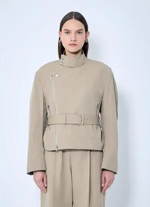 Bottega Veneta Compact Cotton Blouson - Cream