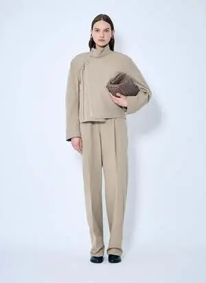 Bottega Veneta Compact Cotton Blouson - Cream