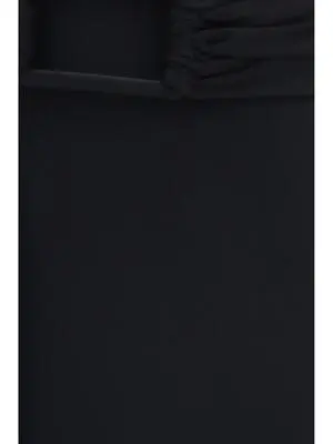 Alaïa Belted Jersey Dress - Black