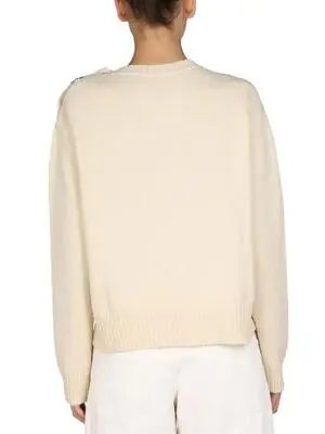 JIL SANDER Side Snap Button Shirt - Cream