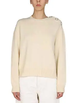 JIL SANDER Side Snap Button Shirt - Cream