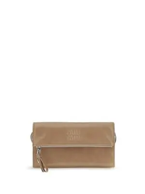 Miu Miu Leather Pouch - Cream