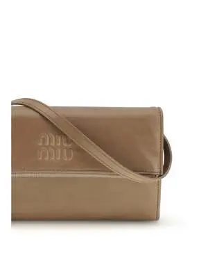 Miu Miu Leather Pouch - Cream