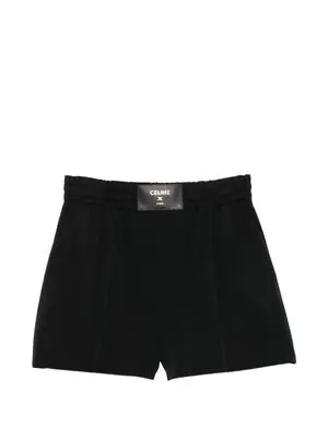 Celine Logo Wool Shorts - Multicolor