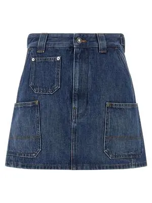 Givenchy Cotton Denim Mini Skirt