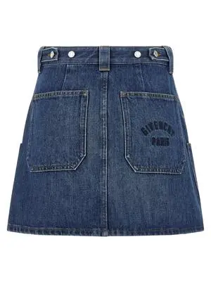 Givenchy Cotton Denim Mini Skirt