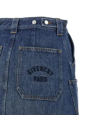 Givenchy Cotton Denim Mini Skirt