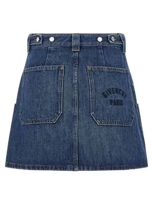 Givenchy Cotton Denim Mini Skirt